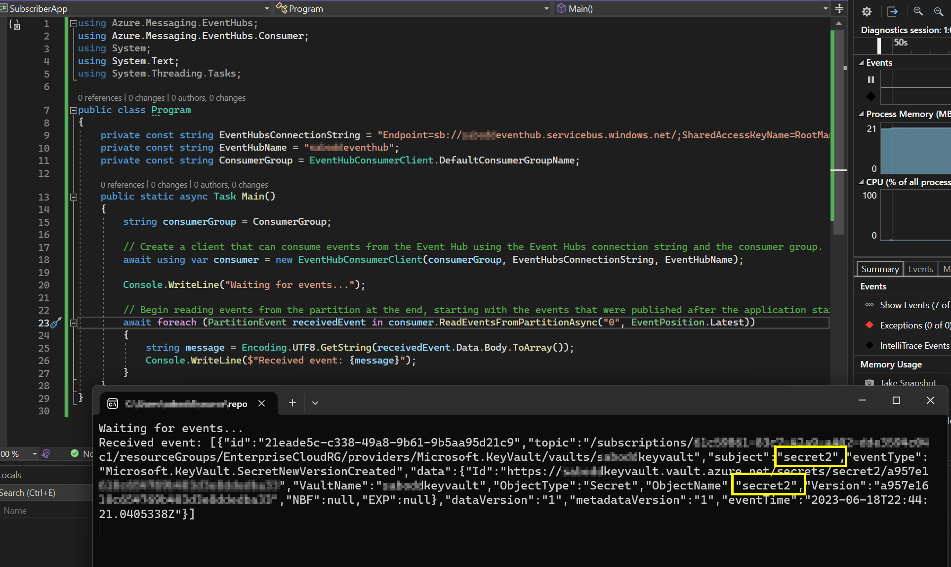 Is it possible to receive lifecycle notifications through Azure Event Hubs? - Microsoft Q&A