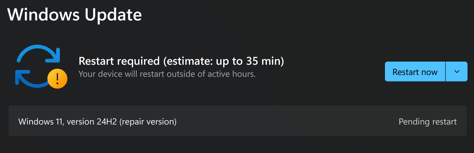 Cumulative Updates always turn into repair version. - Microsoft Q&A
