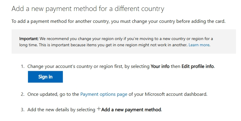 Billing address issue. - Microsoft Q&A