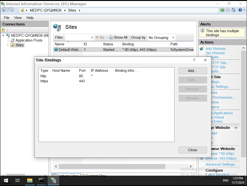 Access The Same Website Locally And Remotely By Binding It To Port 443 - Microsoft Q&A