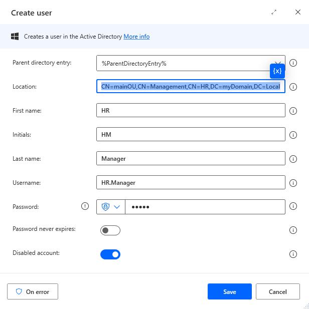 How to create user in AD using Power Automate Desktop - Microsoft Q&A