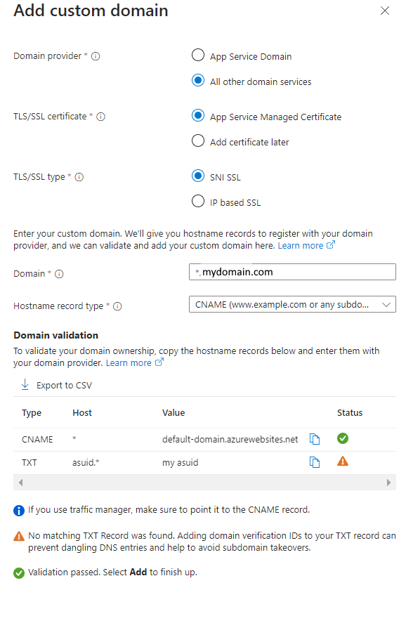 TXT record validation fails for wildcard custom subdomain of an Azure ... TXT record validation fails for wildcard custom subdomain of an Azure ...