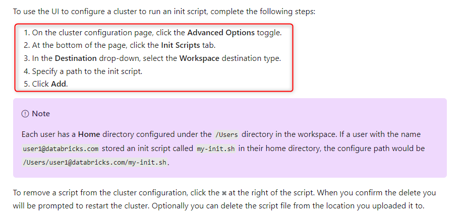 Execute Databricks init script in ADF located in Workspace - Microsoft Q&A Execute Databricks init script in ADF located in Workspace - Microsoft Q&A