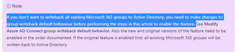 Exclude groups from group writeback - Microsoft Q&A