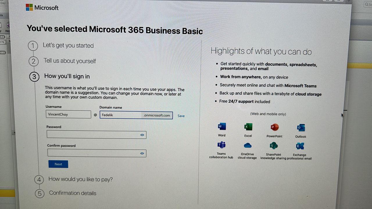 no way of accessing 365 basic business bought today. - Microsoft Q&A