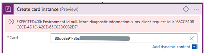 Cannot use Cards for Power Apps connector in Logic Apps - Microsoft Q&A