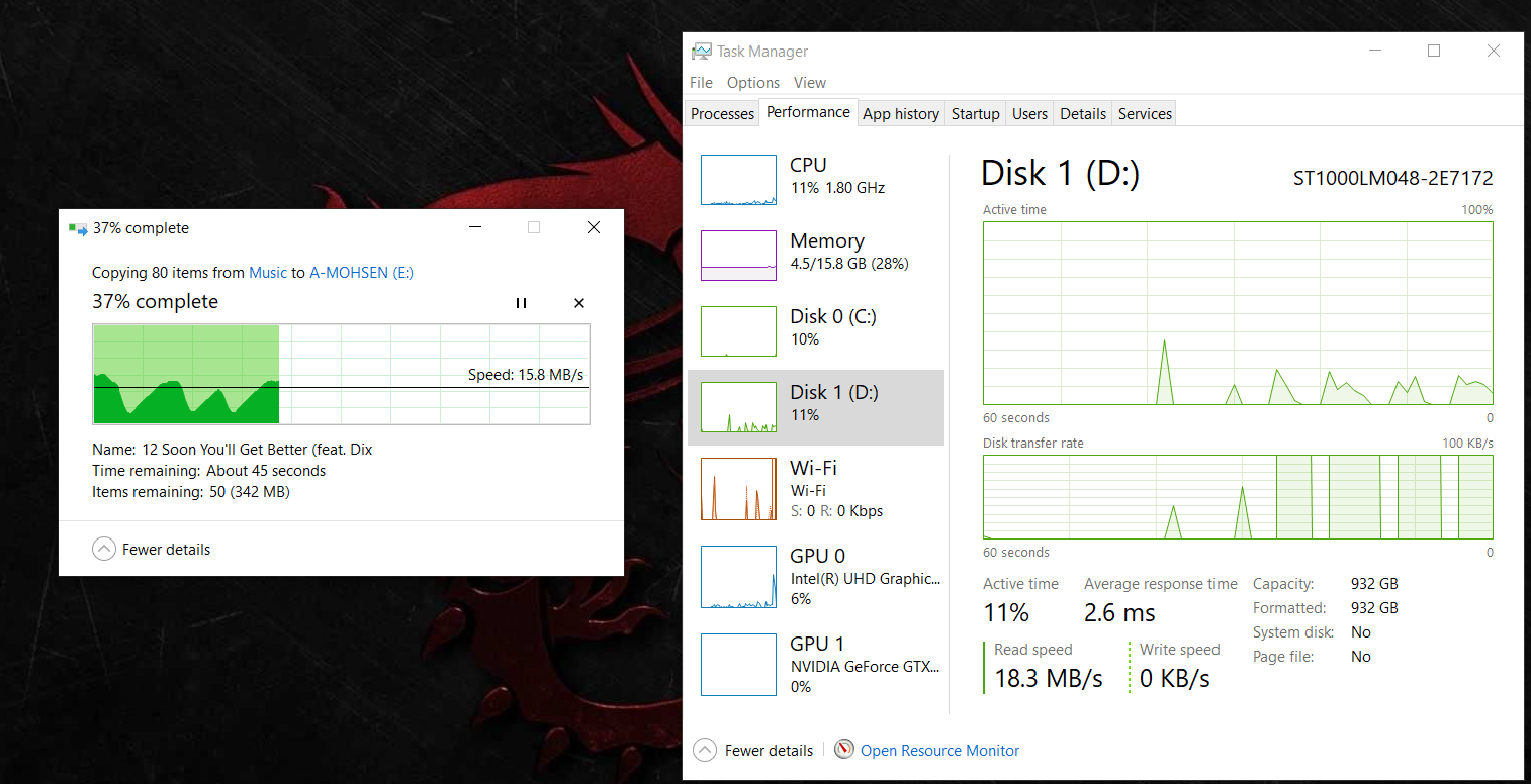 windows 10 copying speed problem - Microsoft Q&A