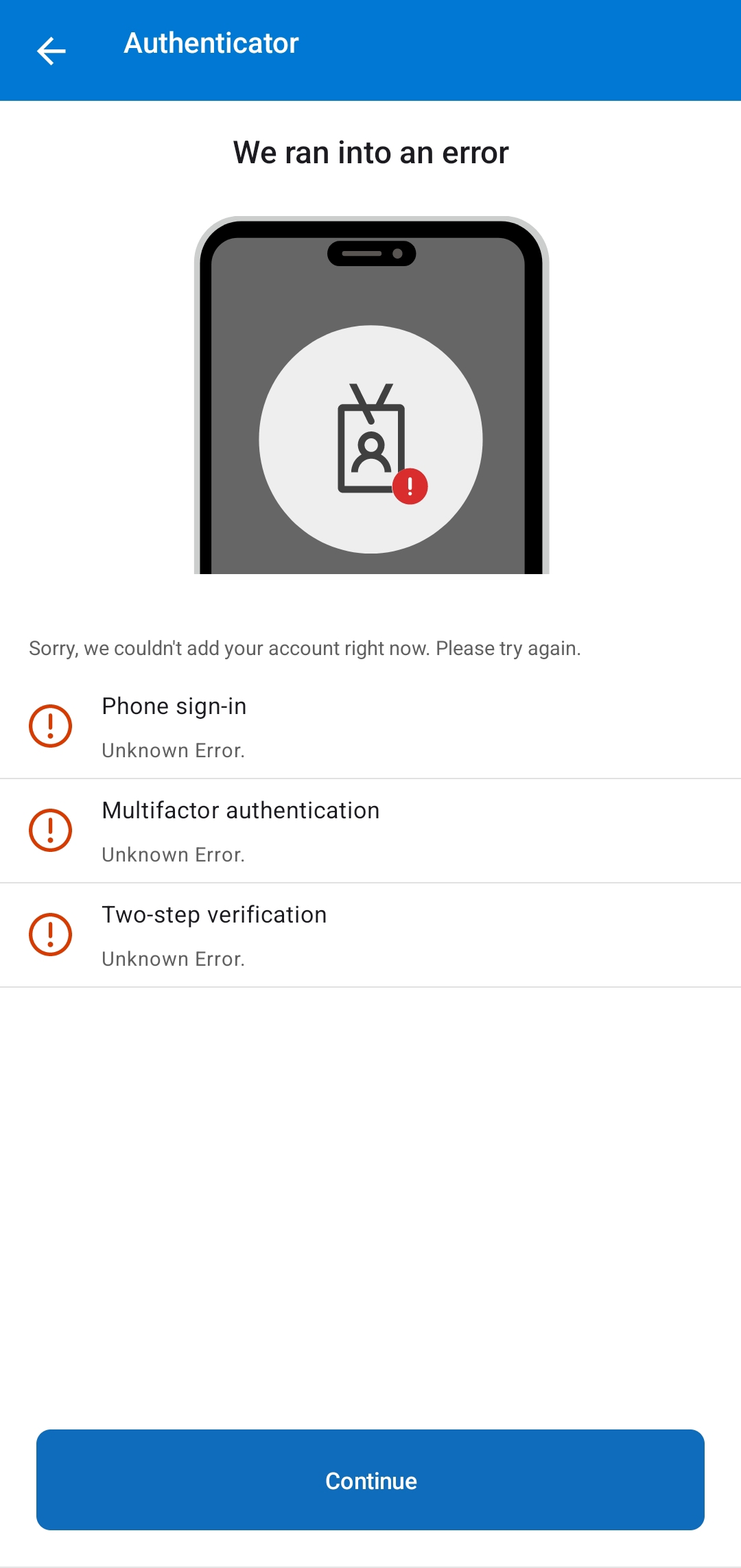 I cannot log in to my Microsoft work account since its requesting for a code or an approval from ...