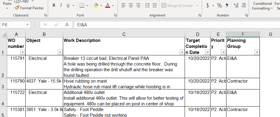 In Excel 365, loading data query changes column size - Microsoft Q&A