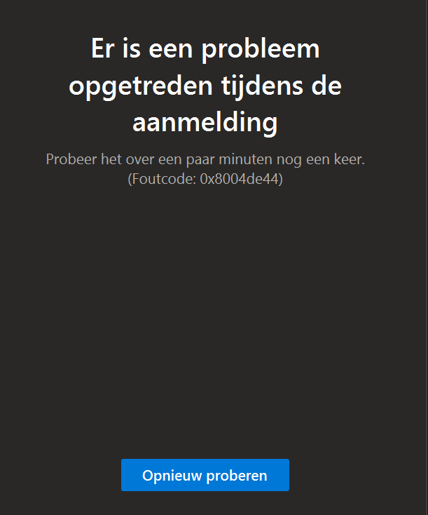 onedrive error 0x8004de44 - Microsoft Q&A