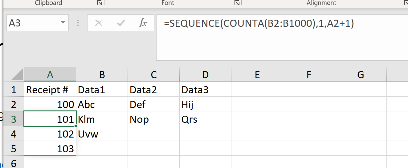 Sequential Numbering e.g. Receipt/Raffle Numbers? - Microsoft Q&A