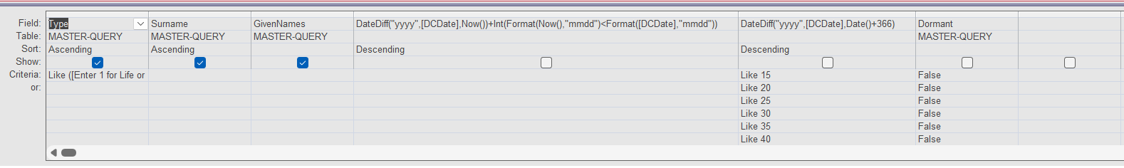 Display YEARS OF SERVICE in Access query - Microsoft Q&A