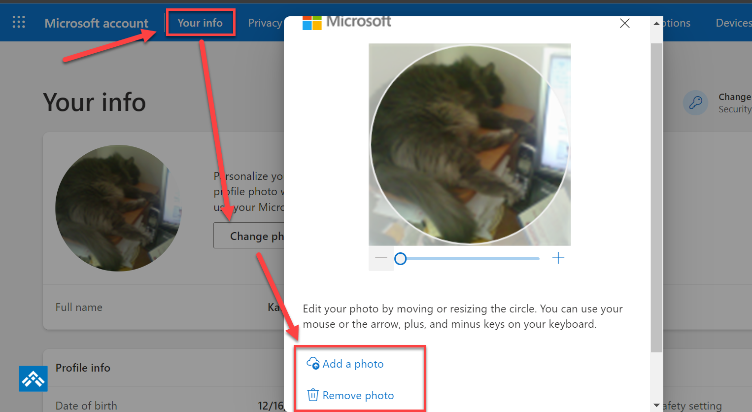 Old profile picture won't change even after removing it and also ...