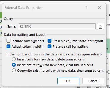 Excel(MS 365 2507) failed to refresh data from MS SQL in a loaded sheet - Microsoft Q&A