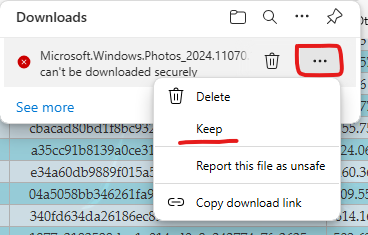 How do I recover the older version of the Photos App from my Windows ...