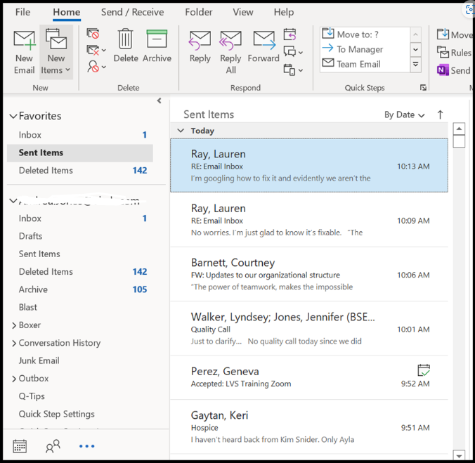 I would like to change my email view back to how it was before ...