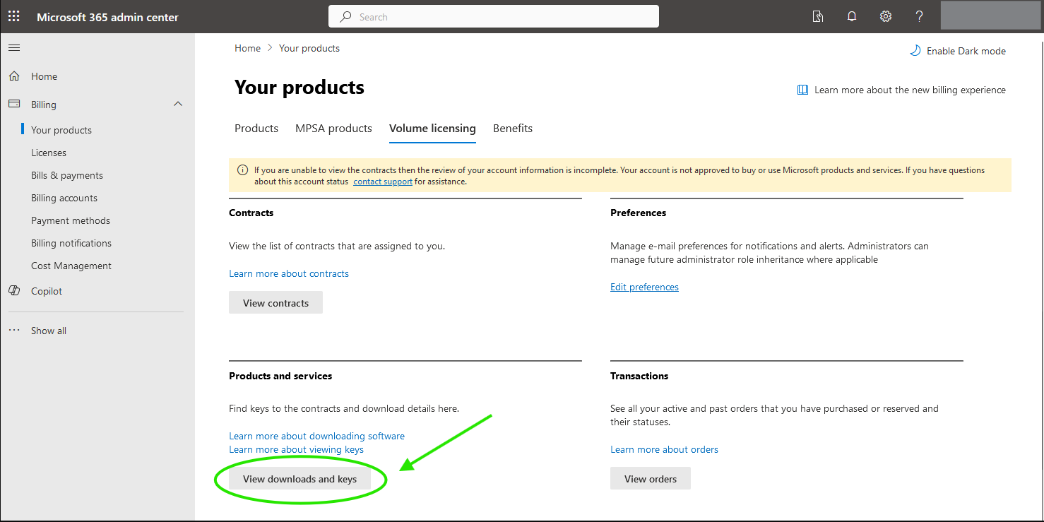 Retrieve license key for Windows server 2019 from Eopen license ...
