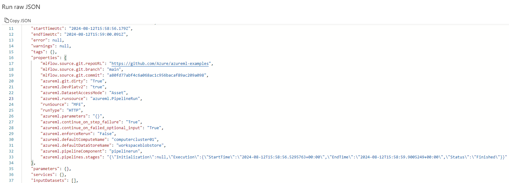 GIT Integration properties don't appear in the RAW JSON output when ... GIT Integration properties don't appear in the RAW JSON output when ...
