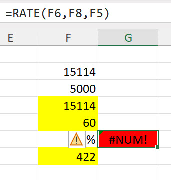 The Rate function in Excel shows NUM error. - Microsoft Q&A