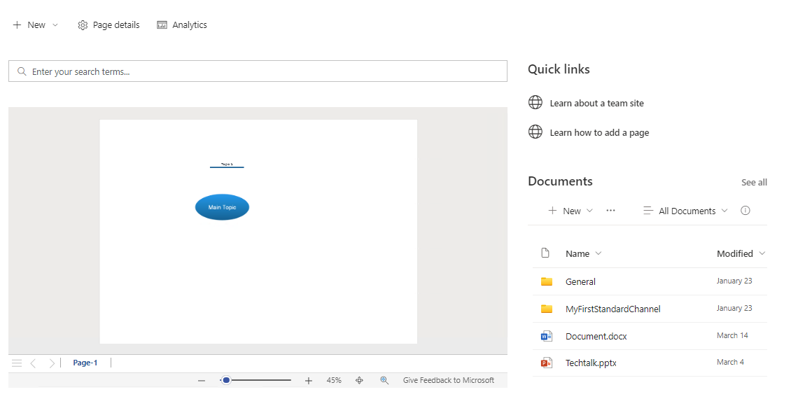 How do I embed a diagram on a SharePoint page and have the hyperlinks ...
