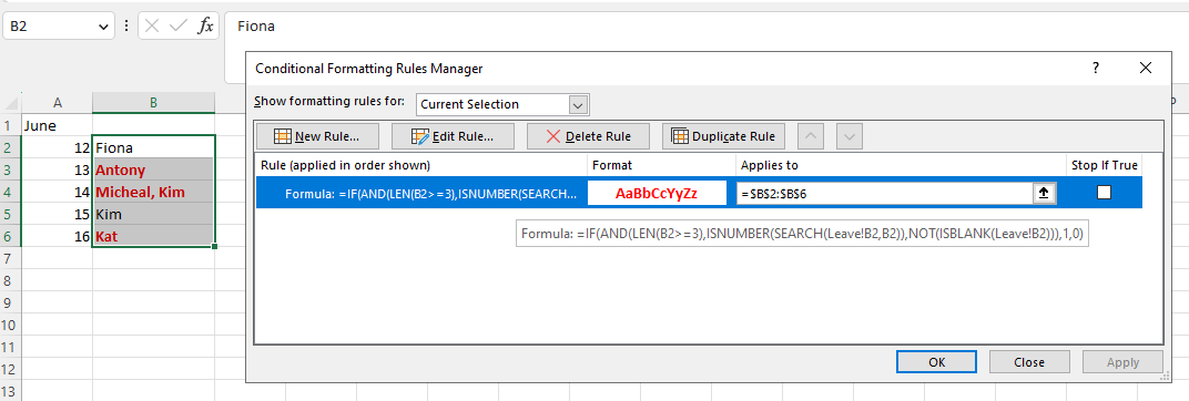 Cell-highlighting with partial-text matches on two identical layout ...