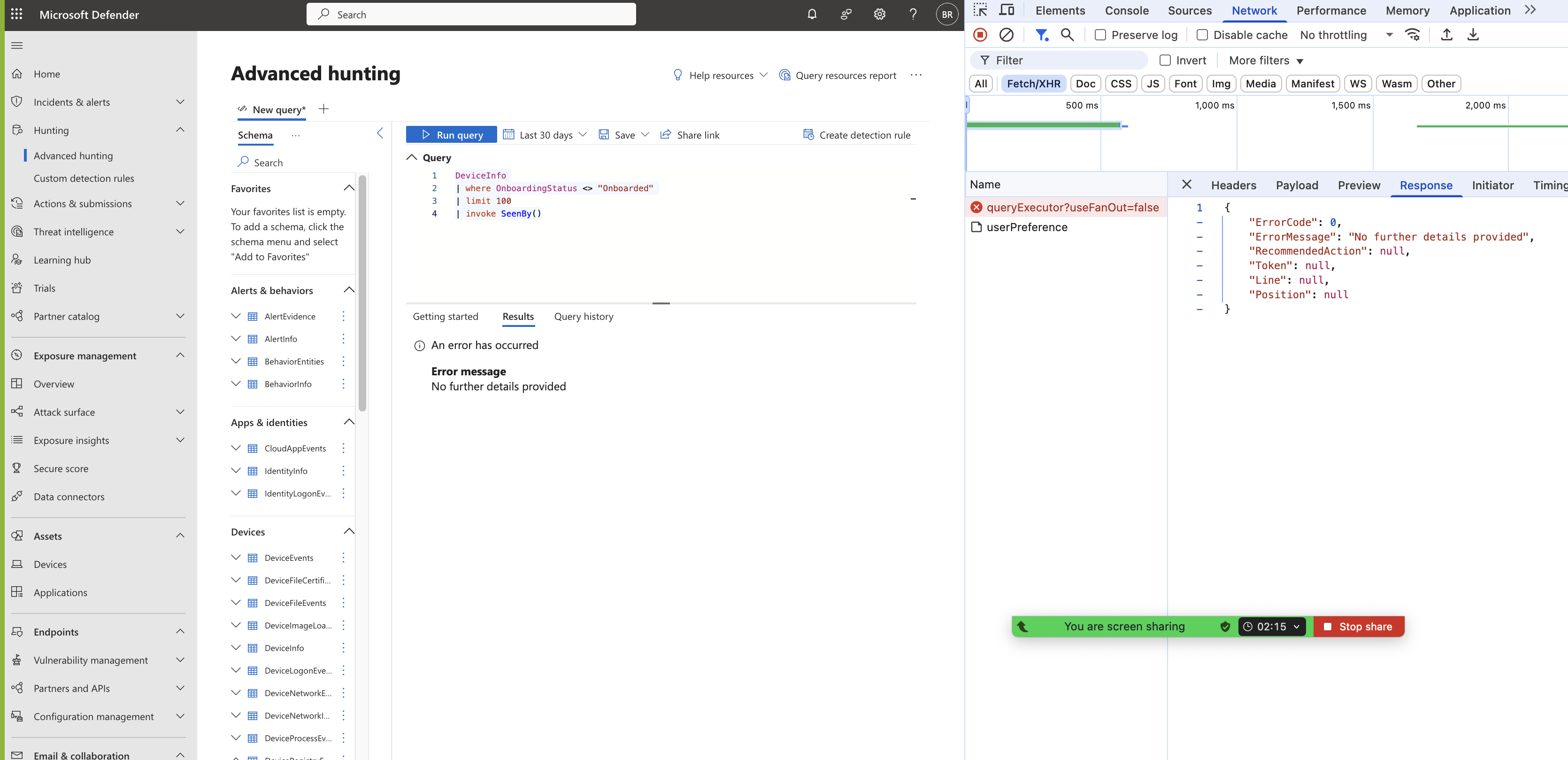 Issue with Advanced Hunting Query - DeviceInfo | where OnboardingStatus ...