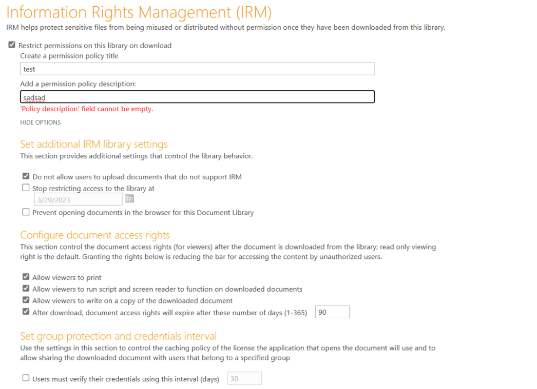 How to read PDF documents in IRM protected library ? - Microsoft Q&A