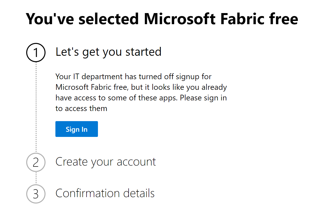 How to sign up to microsoft fabric? - Microsoft Q&A