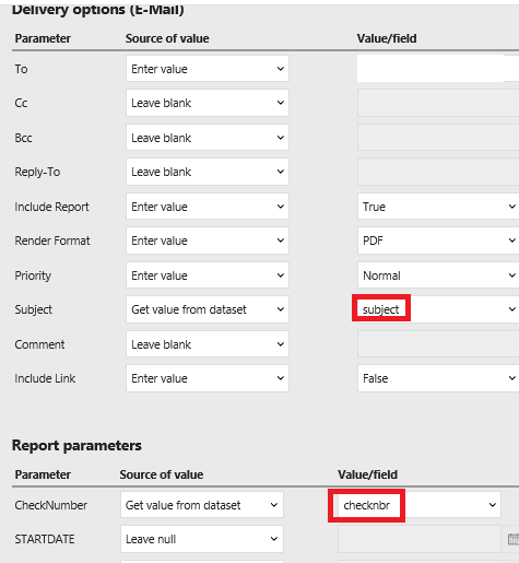 Ssrs 2019 Data Driven Subscription Runs But The Email Is Returning Data From Multiple Records