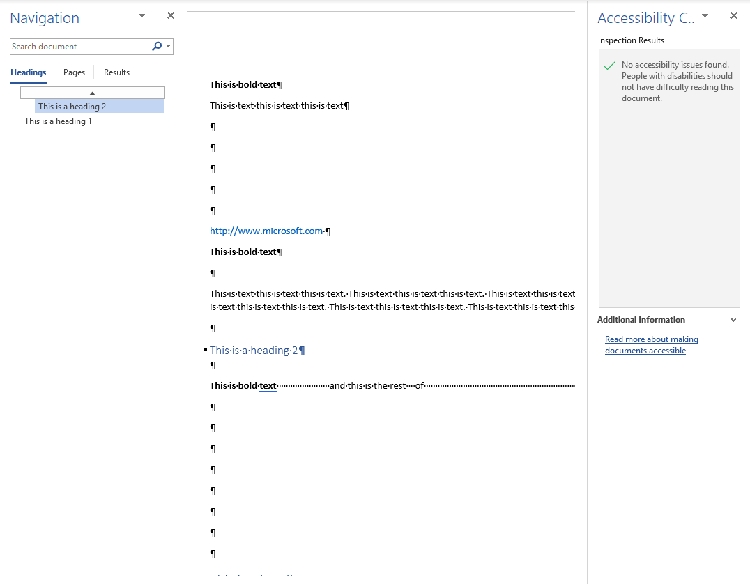 Office 365 Word Accessibility Checker no longer testing for certain ...