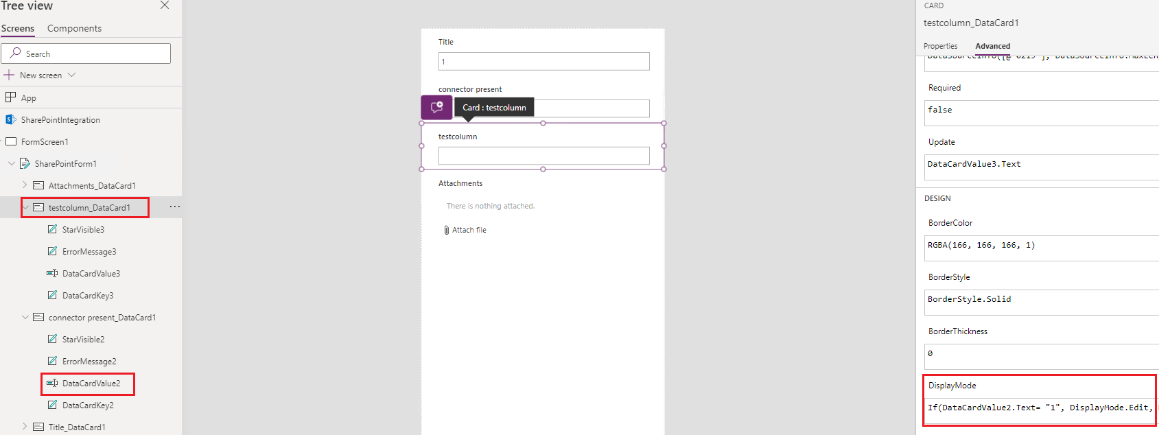 for a column to be only readable and editable on a SharePoint form ...