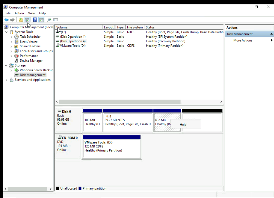 Windows Server 2022 - default recovery partition placement prevents extending primary partition ...