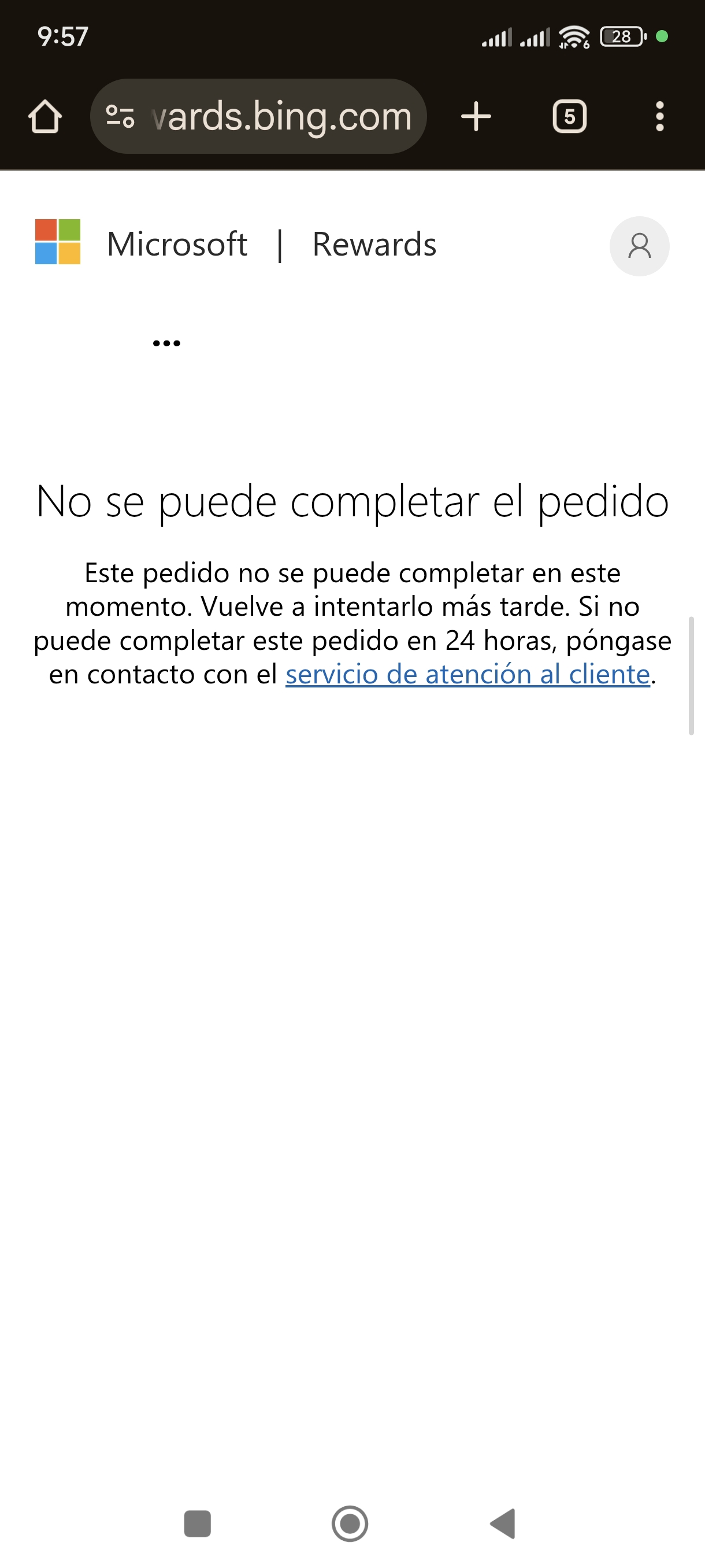 Como puedo solucionar el error al canjear en Microsoft Rewards ...