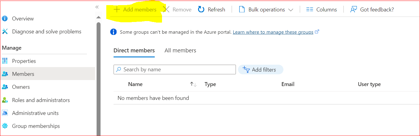 Entra AD Group, Manage Members Permissions - Microsoft Q&A