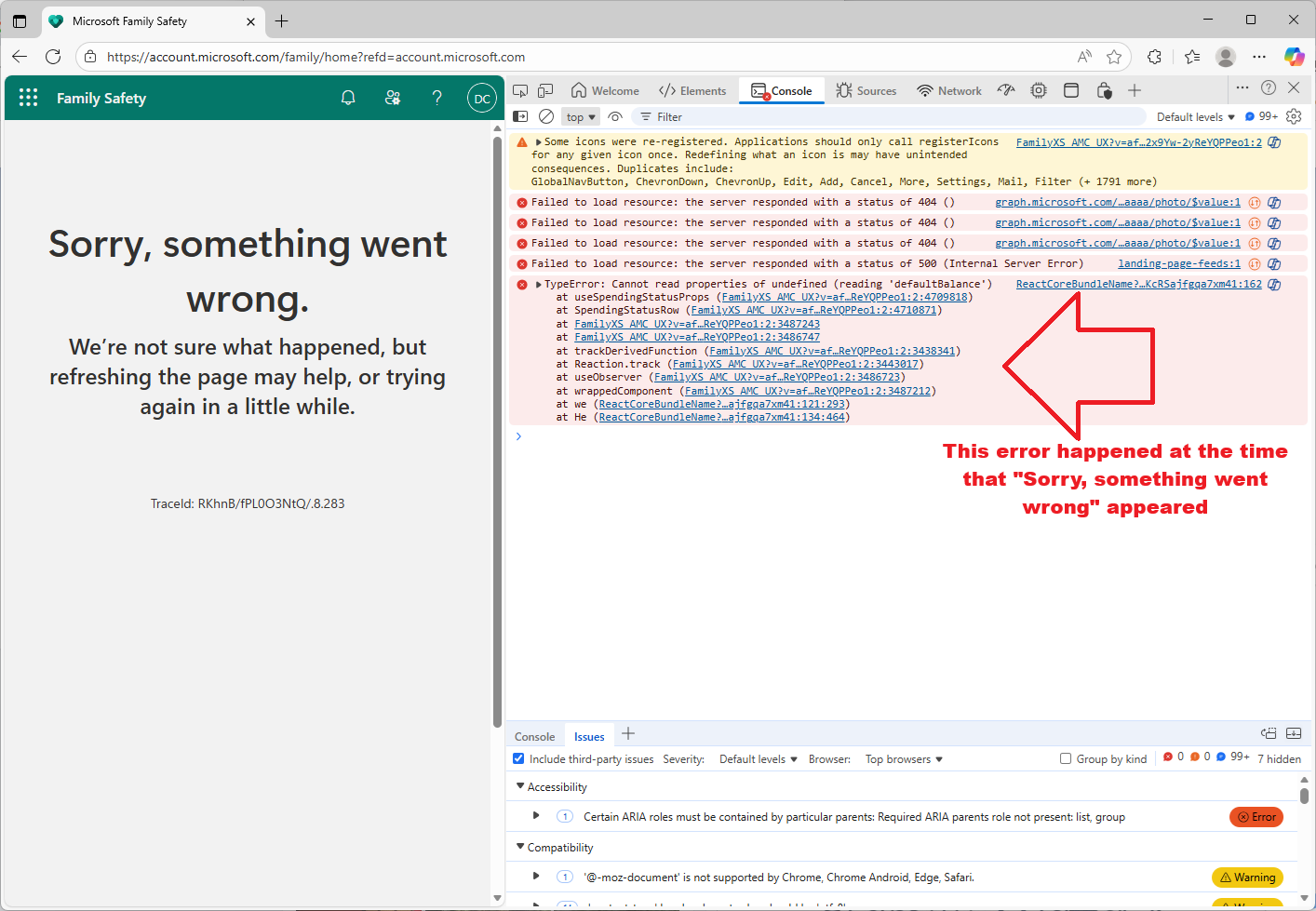 Browsers including Edge across all platforms always get an error ...