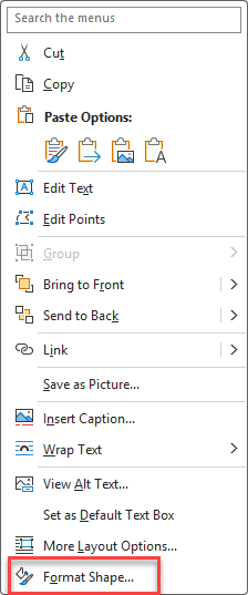 How to access the Format Text Box dialog using the Context Menu so I ...