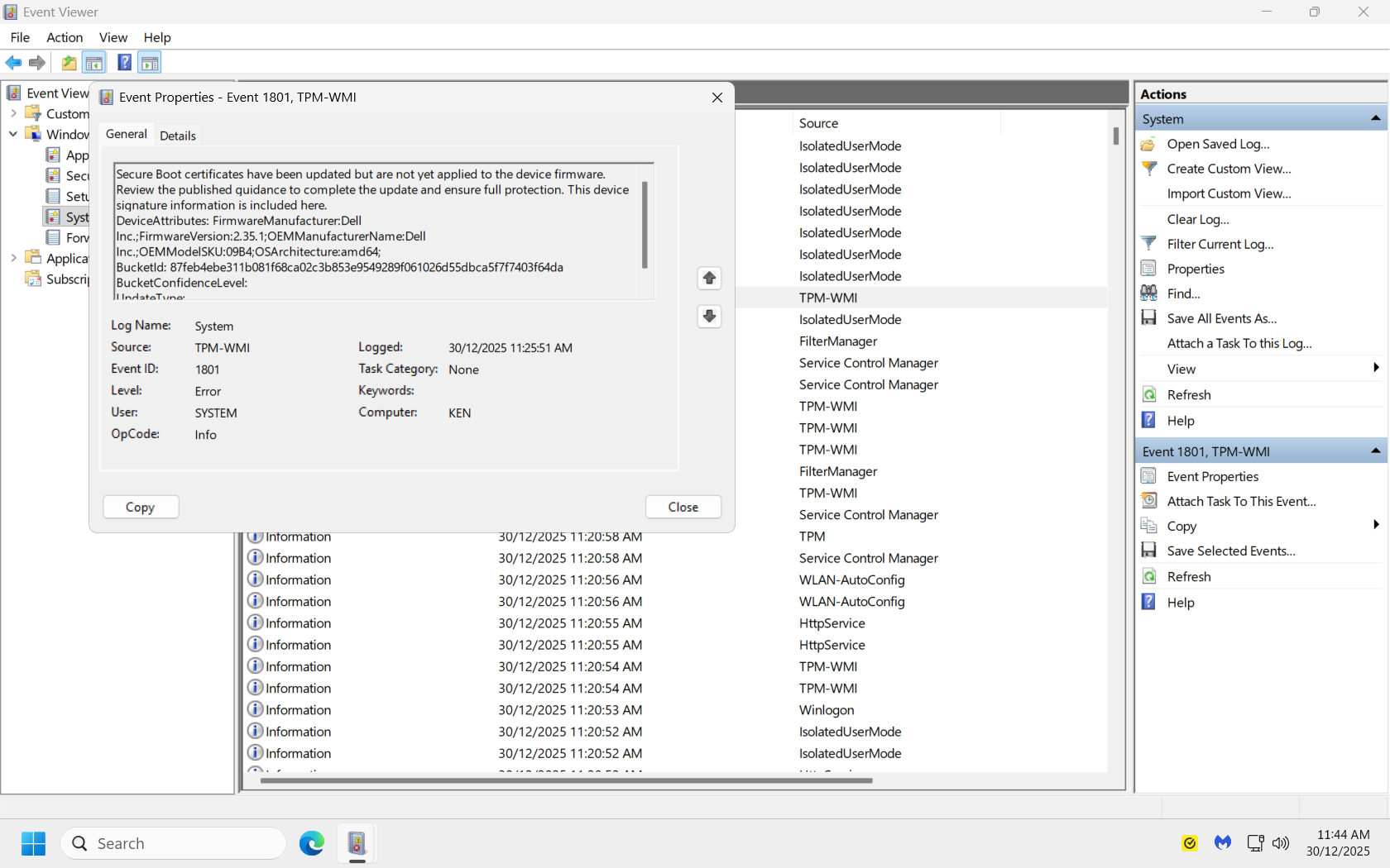 Event viewer - Microsoft Q&A