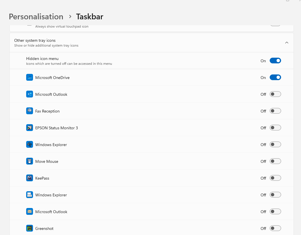 Windows 11 - Calendar missing in the system tray tool list to "unhide ...