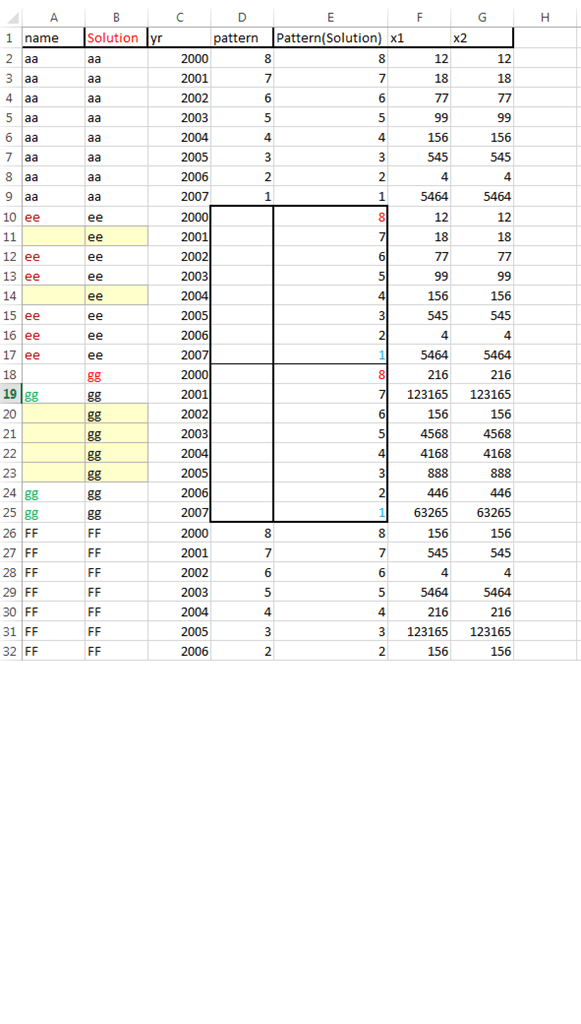 How to Fill a pattern in Excel - Microsoft Q&A