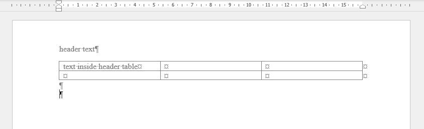 Word Header - Moving parts of a header across the document - Microsoft Q&A