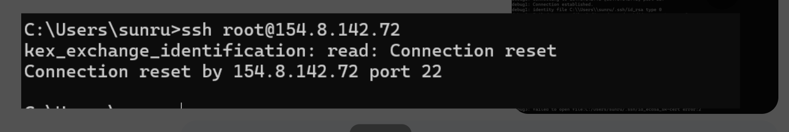 windows 使用ssh连接服务器一直报错 key_exchange_identification:read:connenction reset - Microsoft Q&A