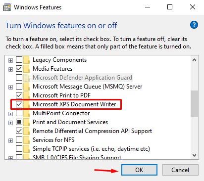 Microsoft XPS Document Writer v4 not available as printer option on ...