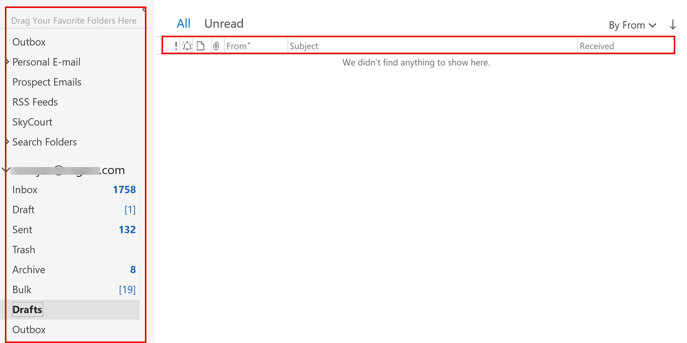 My column names disappear in Outlook 365 when I pin the navigation pane ...