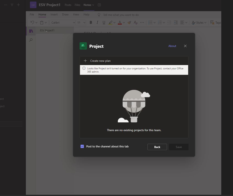 Add MS Project to a channel in Teams - Microsoft Q&A