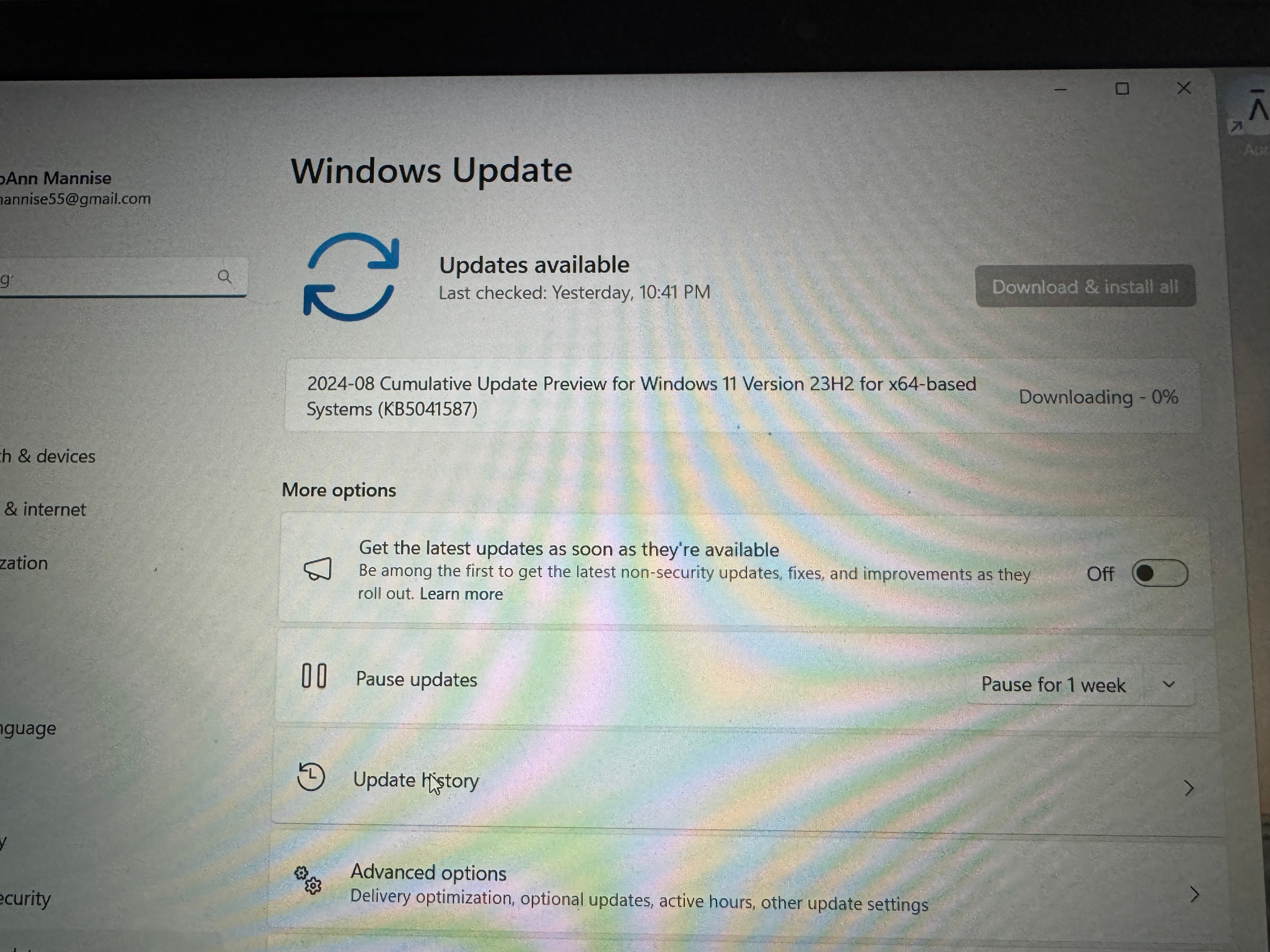 Blue Screen error when installing KB5041587 update - Microsoft Q&A