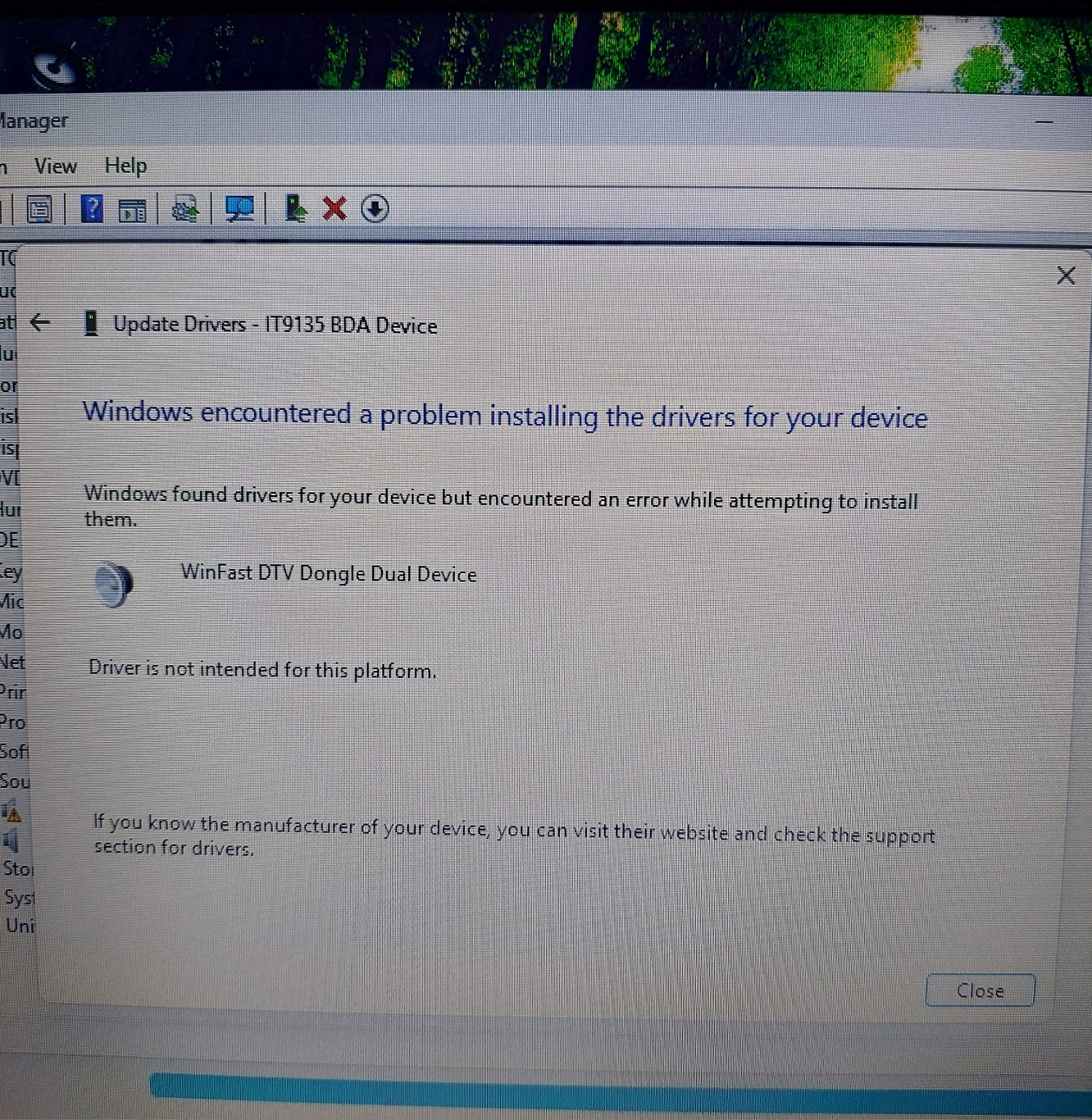 Windows 11 – USB DVB-T Driver fails to install (“Windows was unable to ...
