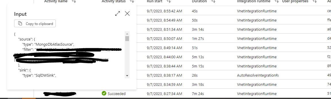 ADF MongoAtlas Source side error when batch size existed - Microsoft Q&A