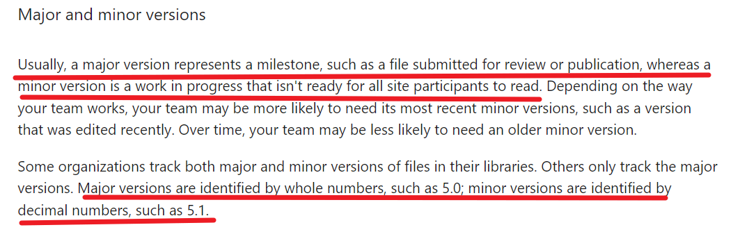 Minor version limit not applied in a document library - Microsoft Q&A