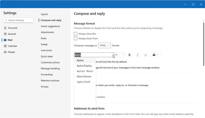 Modify Styles in new outlook - Microsoft Q&A
