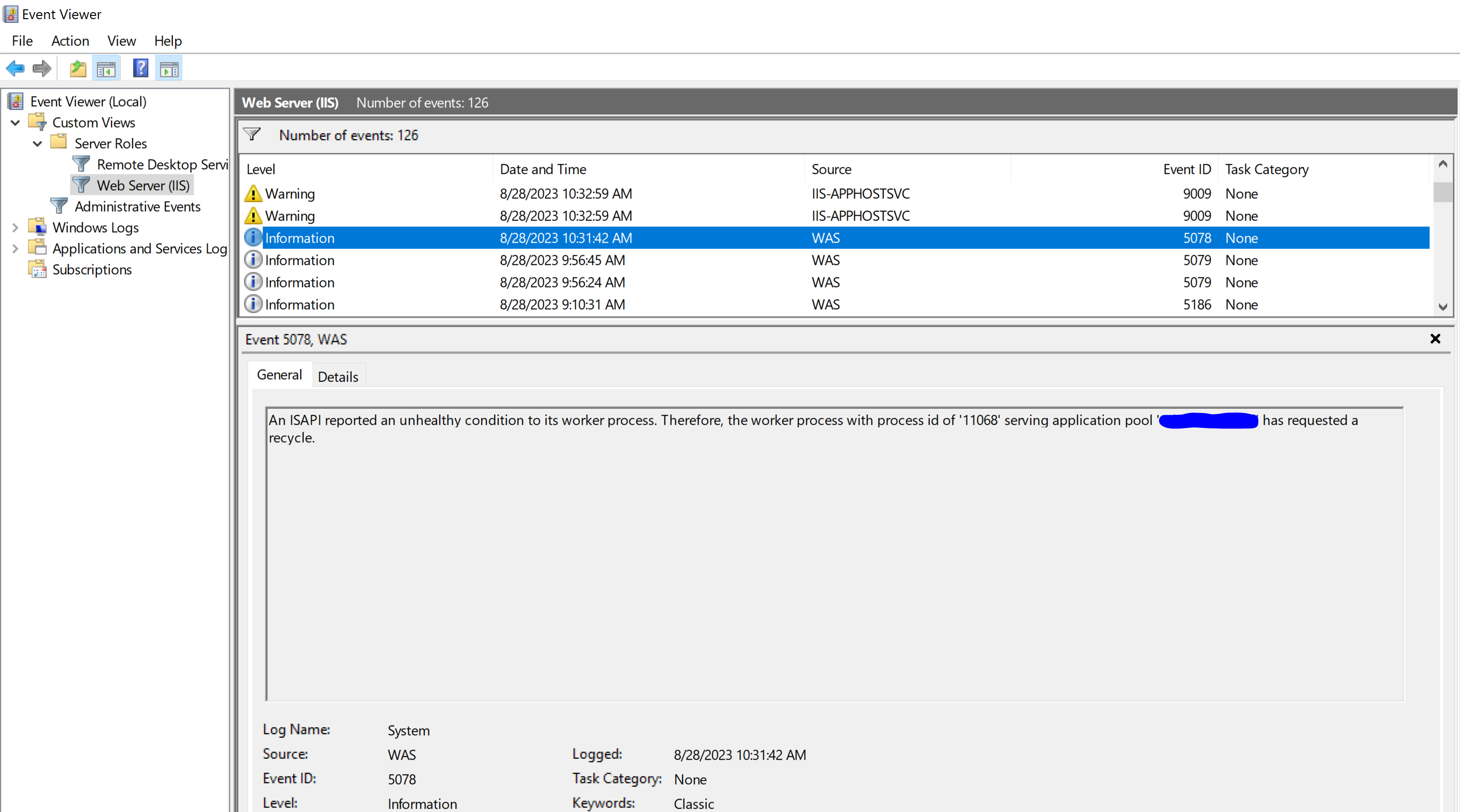 I have hosted a web application , frequently i get the following error "Failed to load resource ...